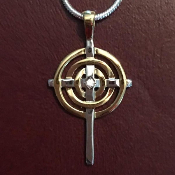 Necklace – "Urantia Unity Cross" Pendant w/Gemstone – COSMICCREATIONS.BIZ